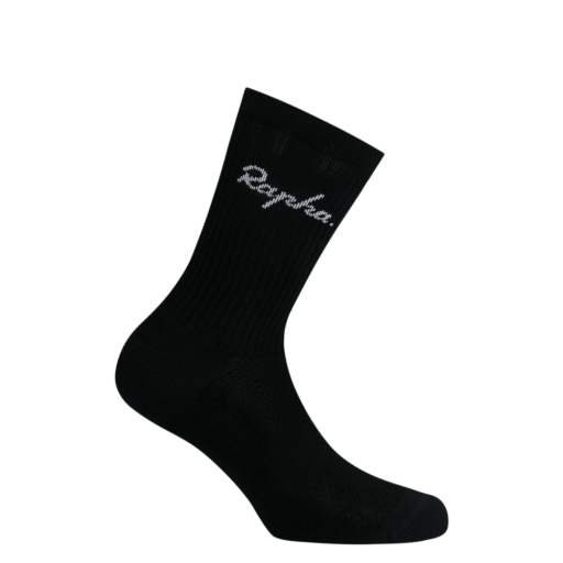 Rapha Cotton Crew Socks Black/White - IBKSport your cycling shop