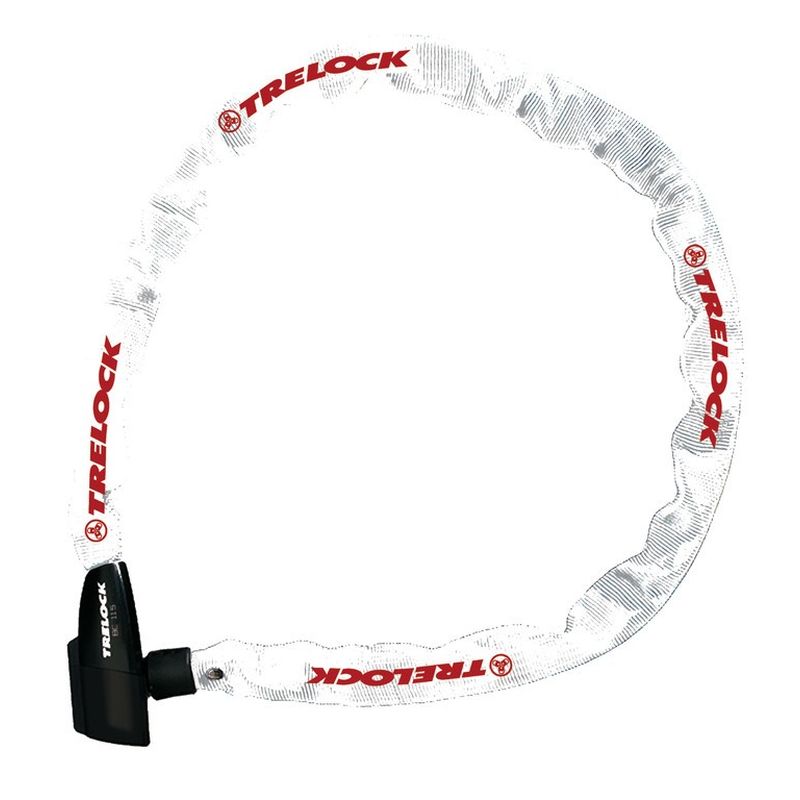 Chain Lock Trelock Wo/Support 110cmx4mm White - IBKSport your cycling shop