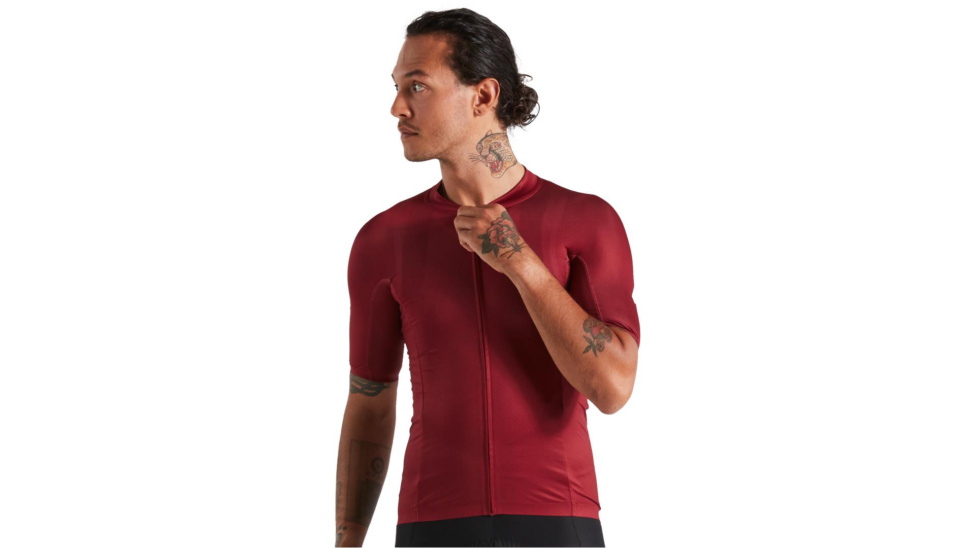 SL R Logo Kurzarm Trikot Specialized Männer Maroon - IBKBike Cycling Shop