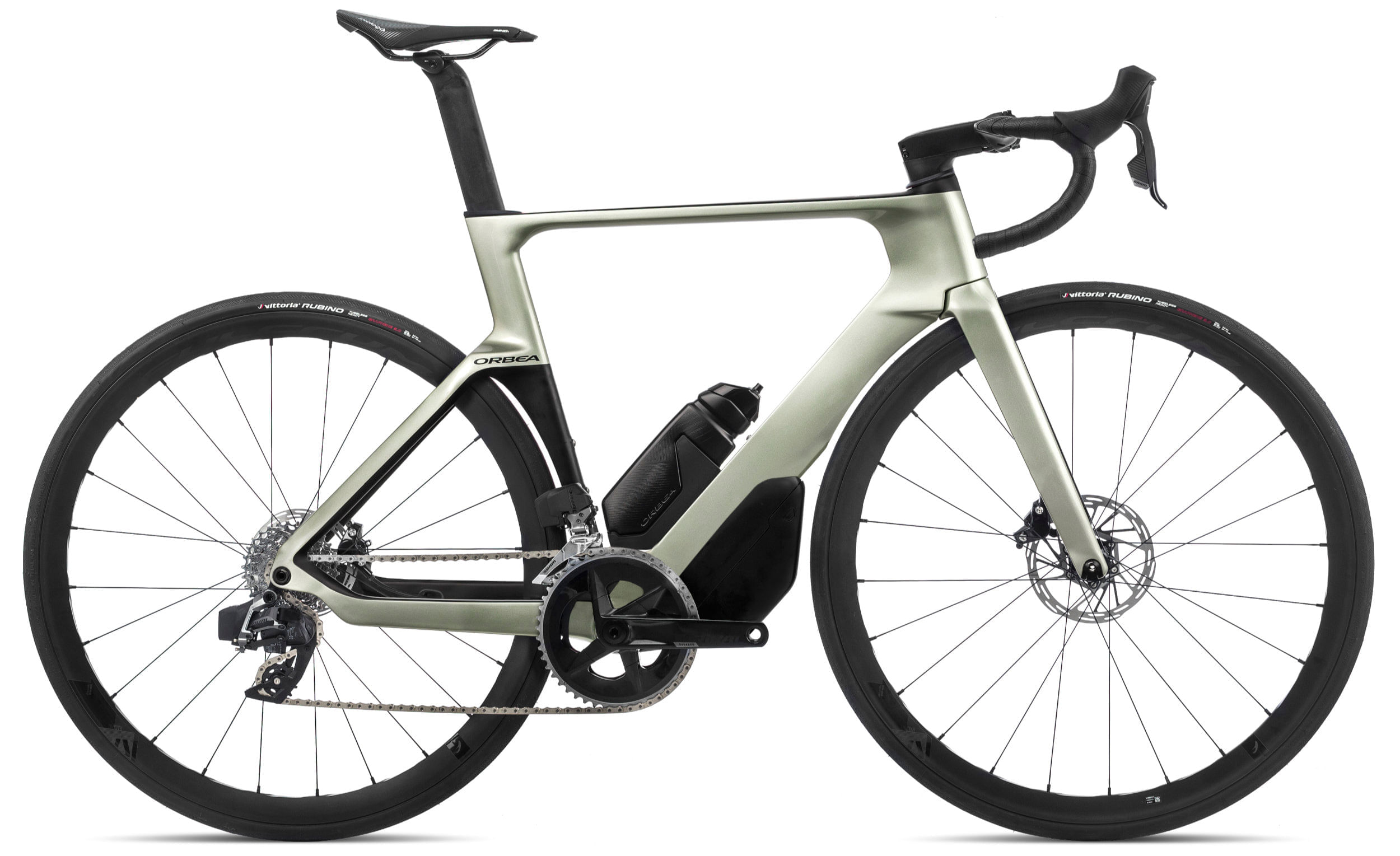Orbea Orca Aero M31eLTD PWR 2022 Metallic Silver/Green Gloss/Raw Carbon ...