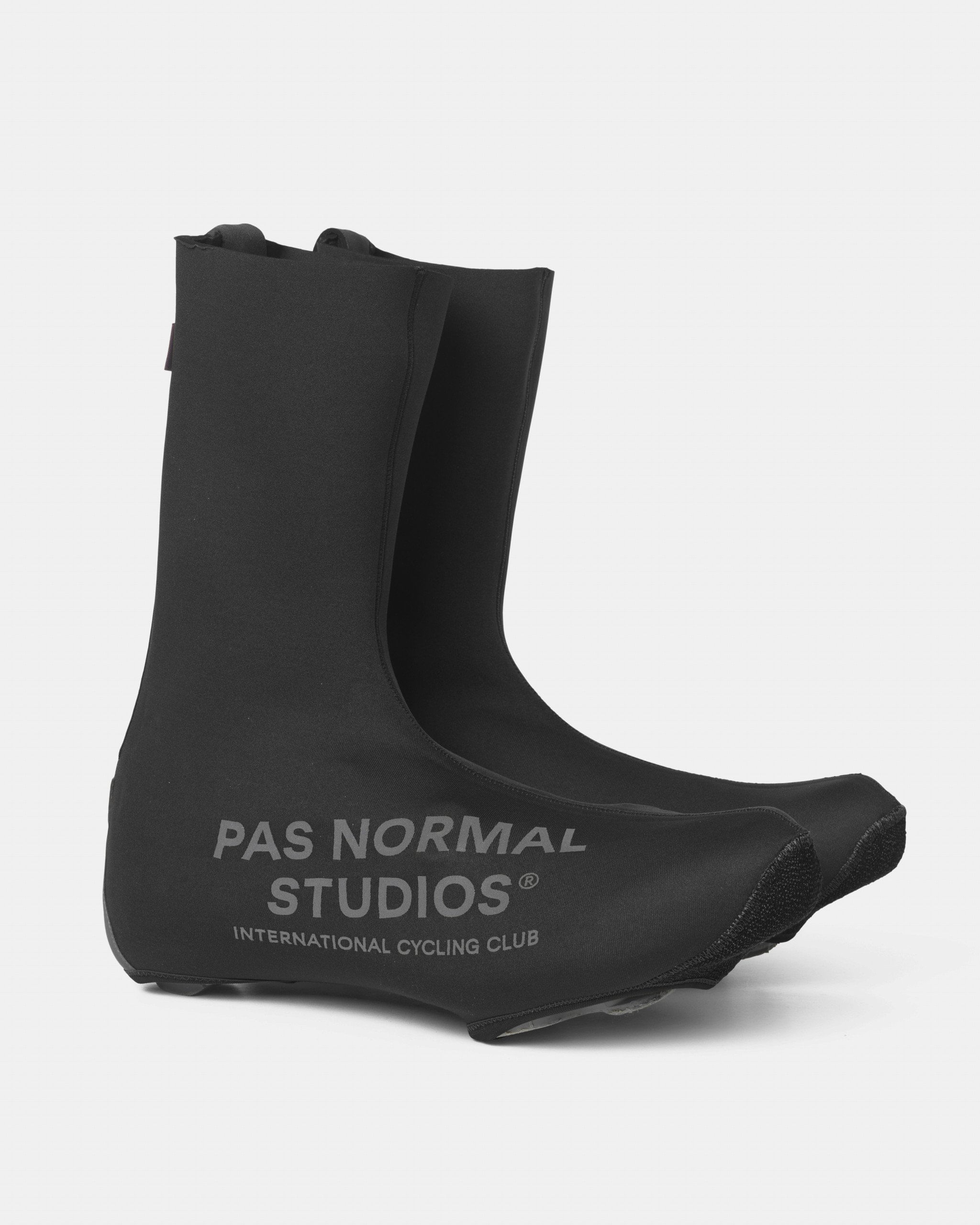 Pas Normal Studios Logo Heavy Overshoes Black - IBKSport your cycling shop